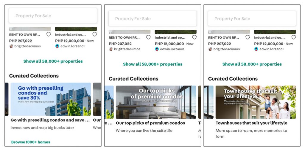 Carousell Property Home Screen - Find your perfect home easily, quickly